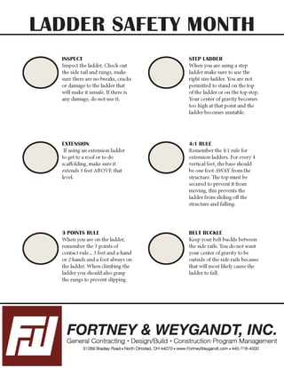 March: Ladder Safety Month